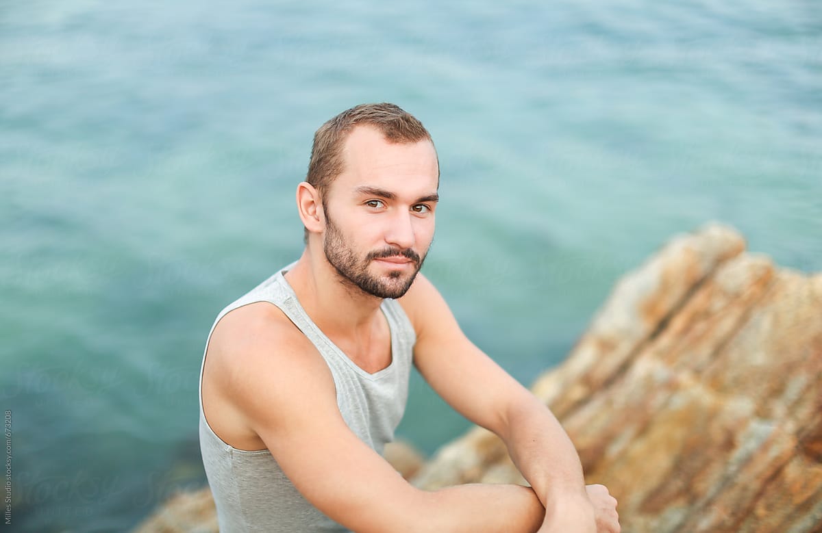 "Portrait Of A Positive Man On Beach" by Stocksy Contributor "Milles ...