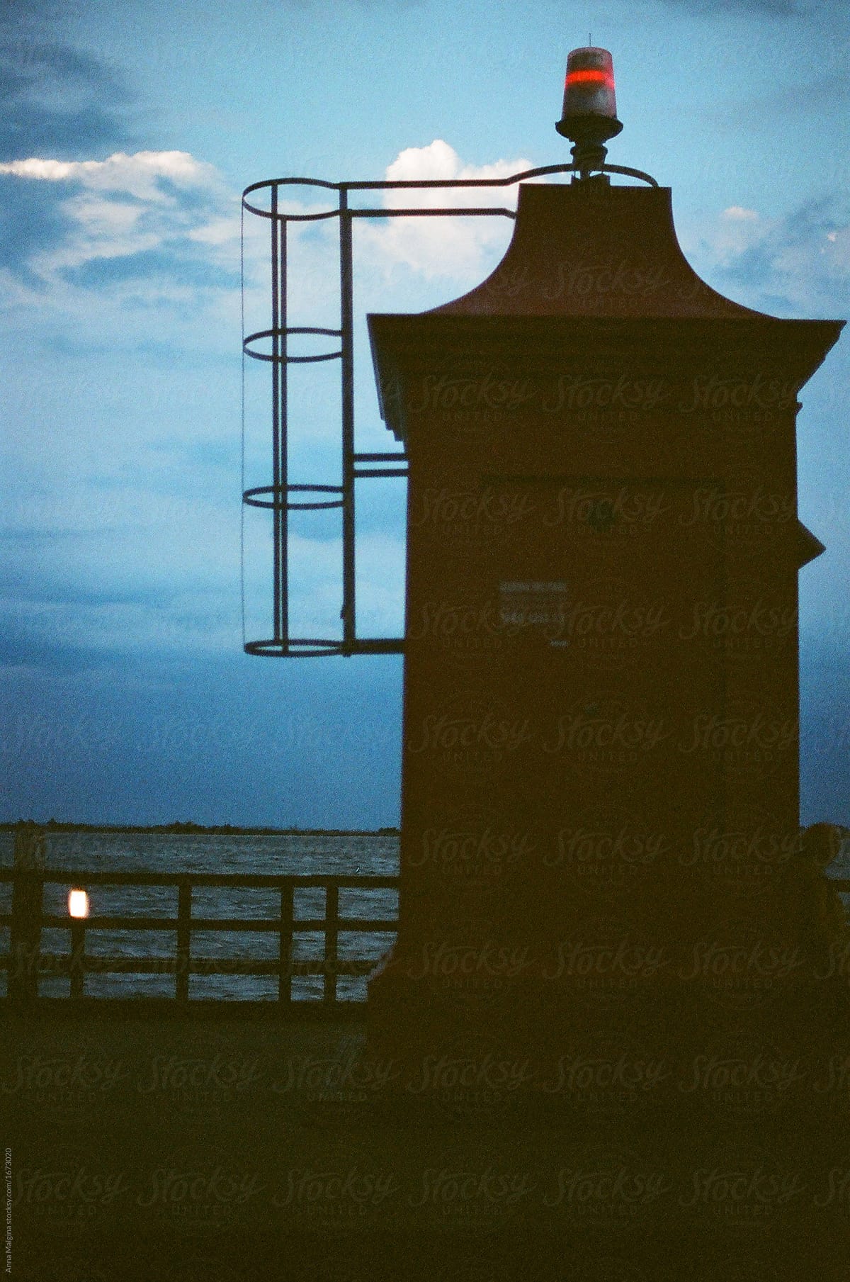 "A Beautiful Light House At Night" by Stocksy Contributor "Anna Malgina ...