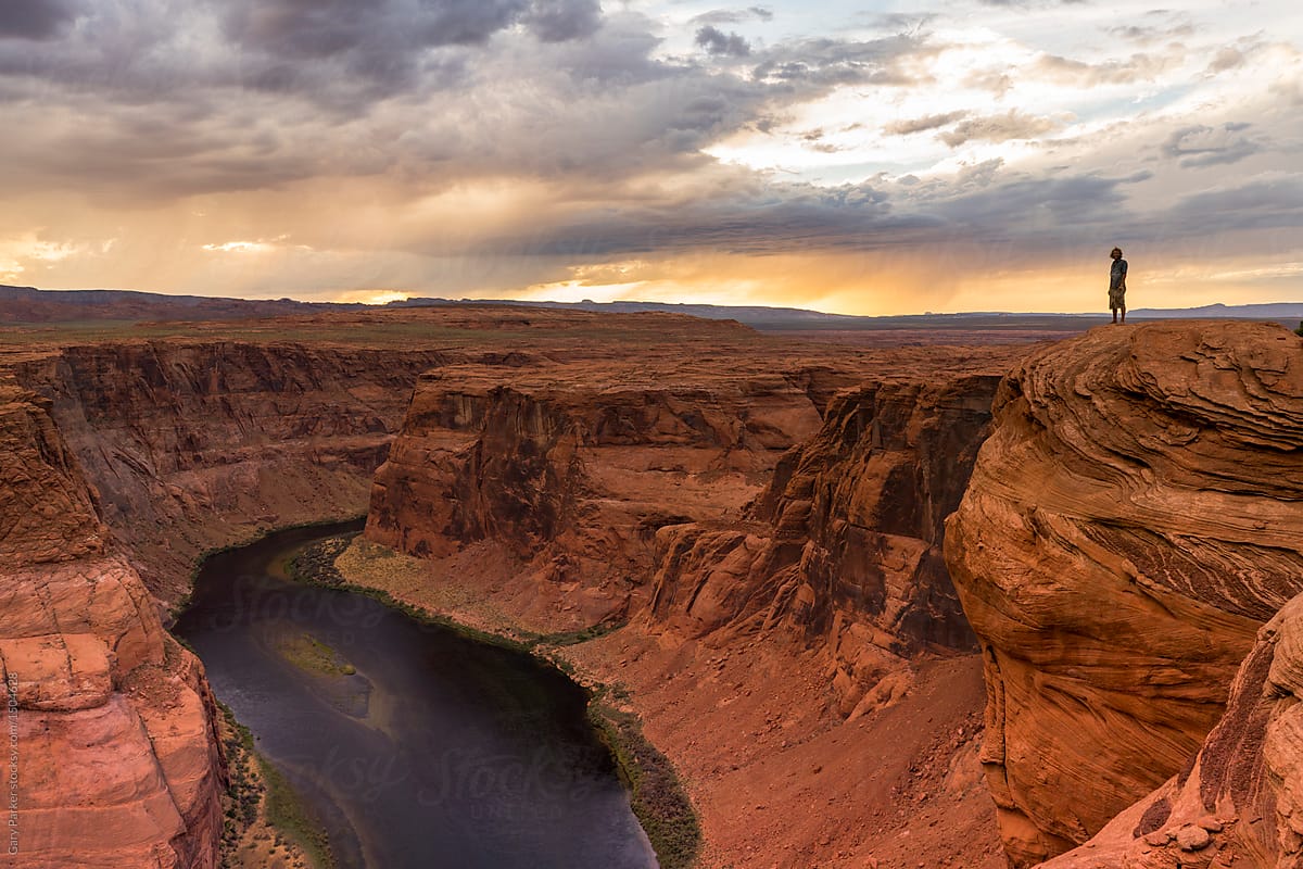 "A Man Standing On The Edge Of Horse Shoe Bend" by Stocksy Contributor ...