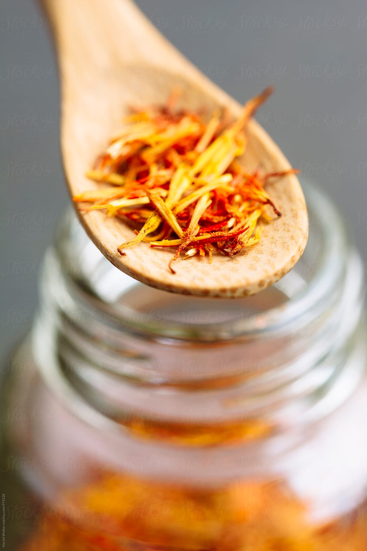 "Saffron Threads On Tiny Wooden Spoon" by Stocksy Contributor "Harald ...