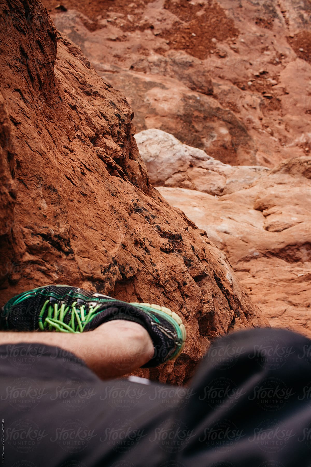 "Young Male Rock Climbing Outdoors In Desert Southwest" by Stocksy ...