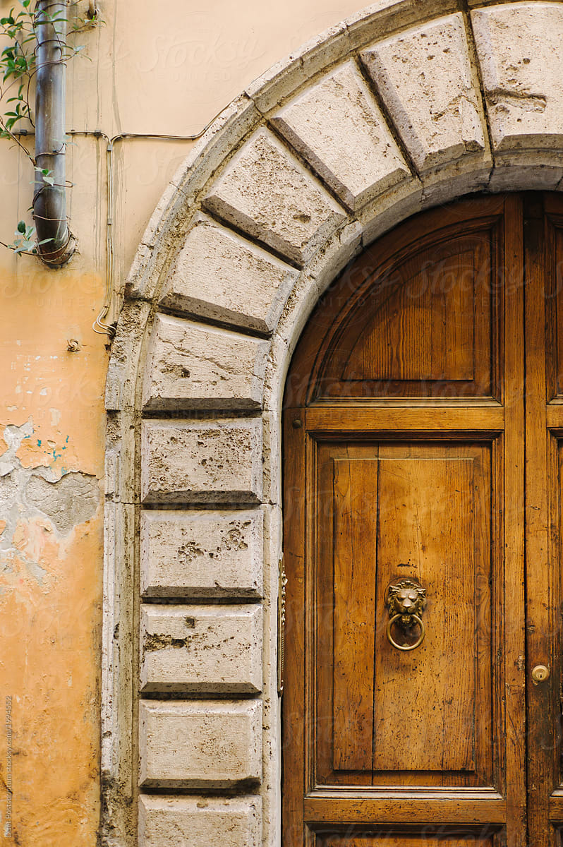 "Crumbling Wall And Wooden Door" by Stocksy Contributor "Duet ...