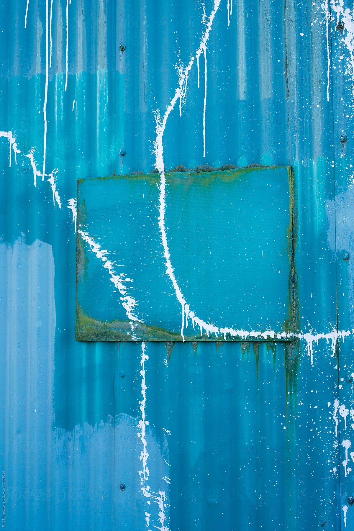 "Splattered Paint And Graffiti On Warehouse Wall" by Stocksy ...