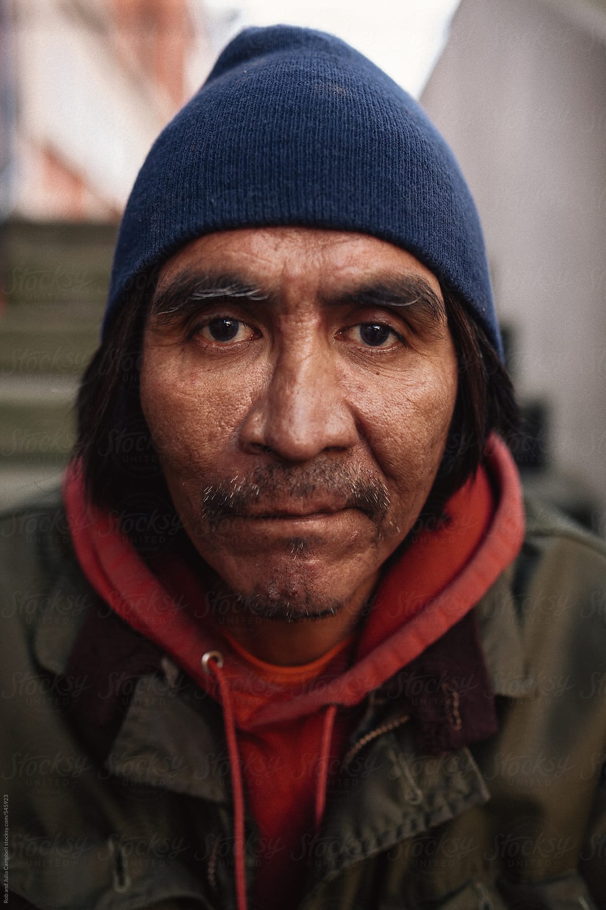 Portrait Of Older Native Homeless Man In The City By Stocksy Portrait Of Older Native Homeless Man In The City By Stocksy