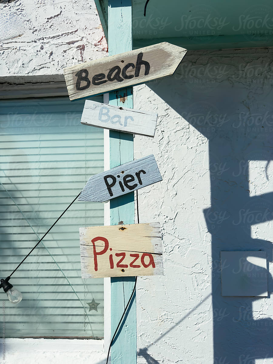 "Signs On Street Vilano Beach, FL" by Stocksy Contributor "Maryanne ...