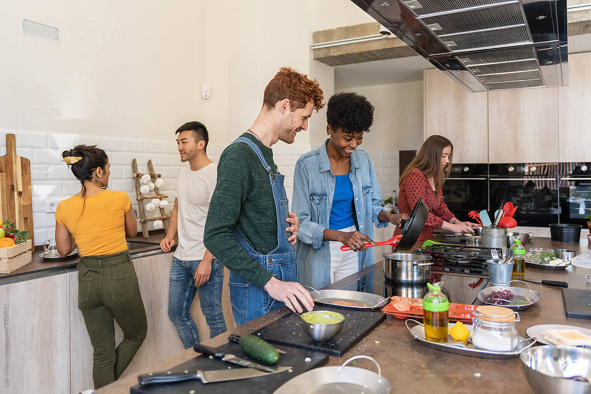 Kitchen Happy People Cooking Up Happiness: How Kitchen Collaborations