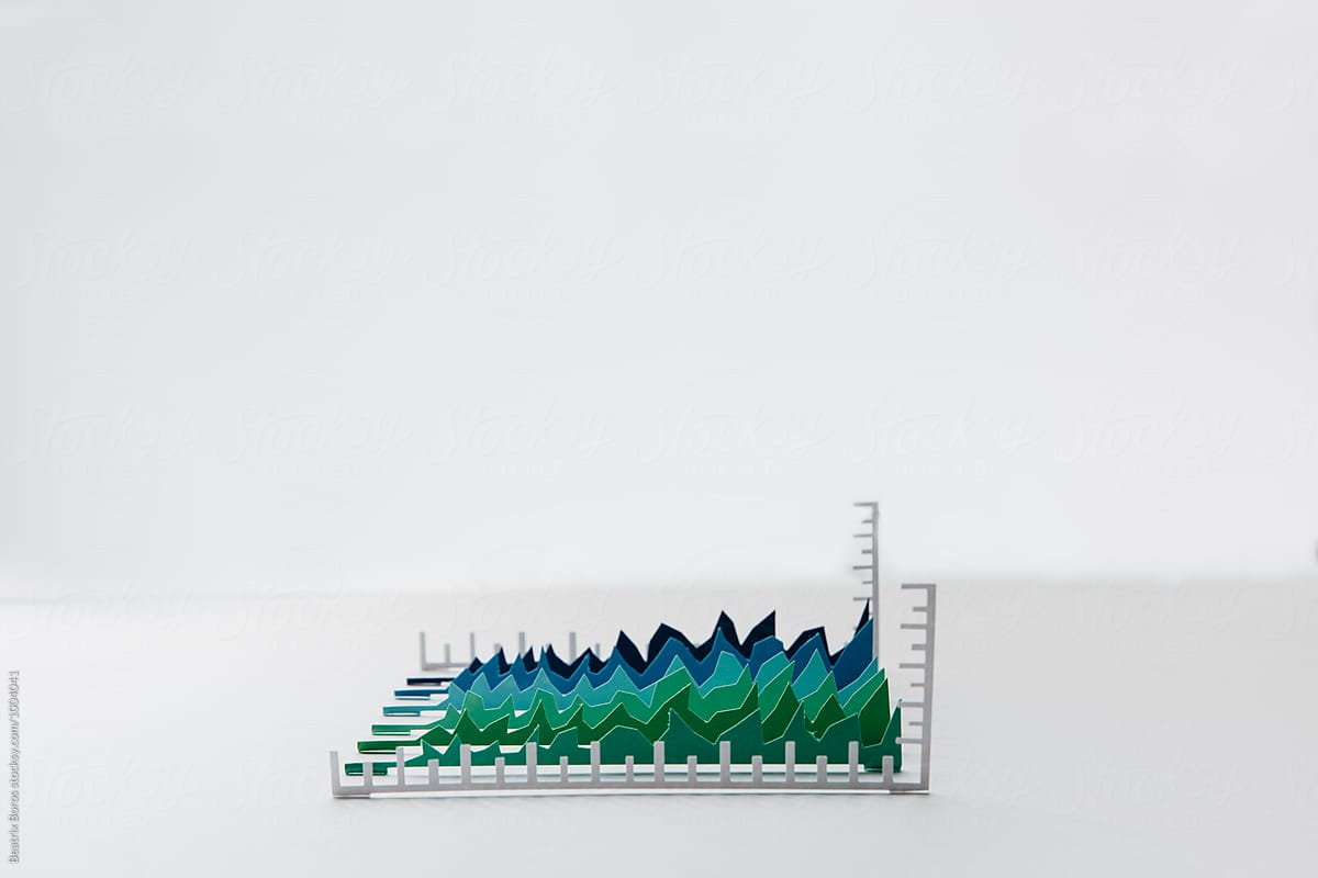 "3D Graphs Made Of Paper" by Stocksy Contributor "Beatrix Boros" - Stocksy