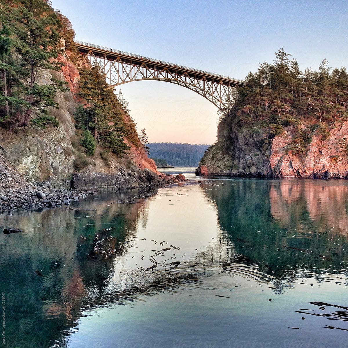 "Deception Pass Bridge" by Stocksy Contributor "Jesse Weinberg" - Stocksy