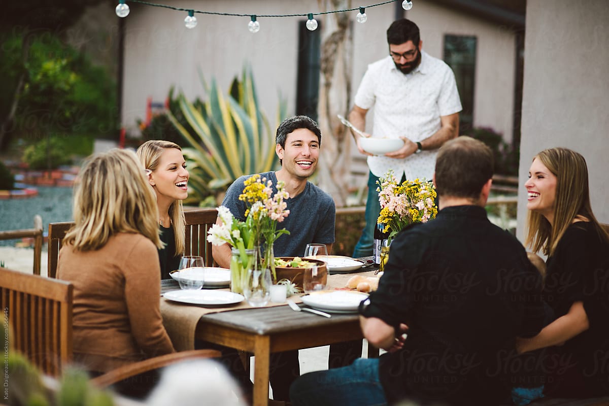 "Friends Having A Backyard Party In The Summer." by Stocksy Contributor ...