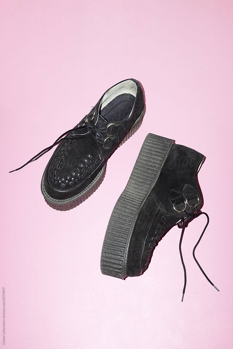 "Punk Grunge Platform Creeper Fashion Style Shoes With Hard Flashlight ...