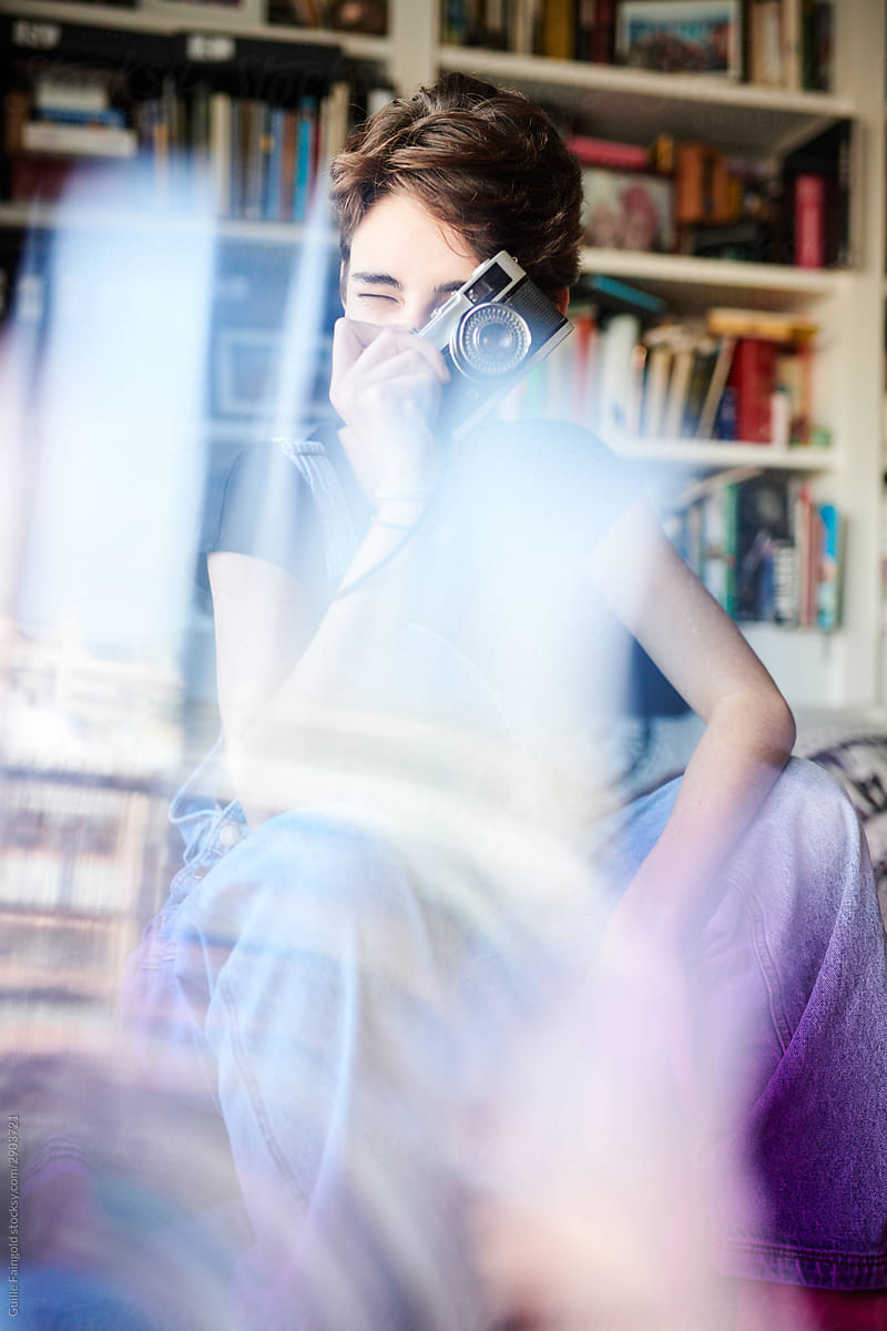 "Young Photographer Sitting At Home" by Stocksy Contributor "Guille ...