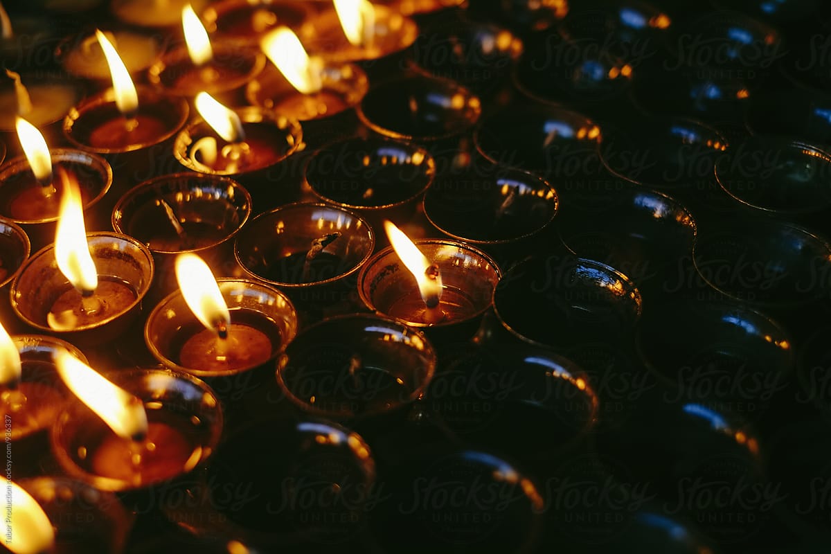 "Oil Lamps In The Temple" by Stocksy Contributor "Artem Zhushman" - Stocksy