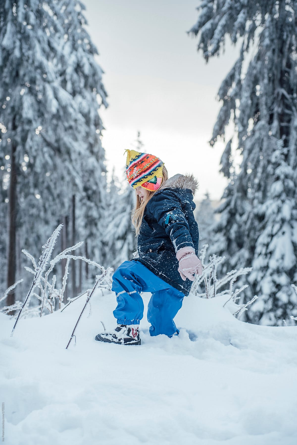 "People: Girl In Deep Snow In The Forest" by Stocksy Contributor "Ina ...