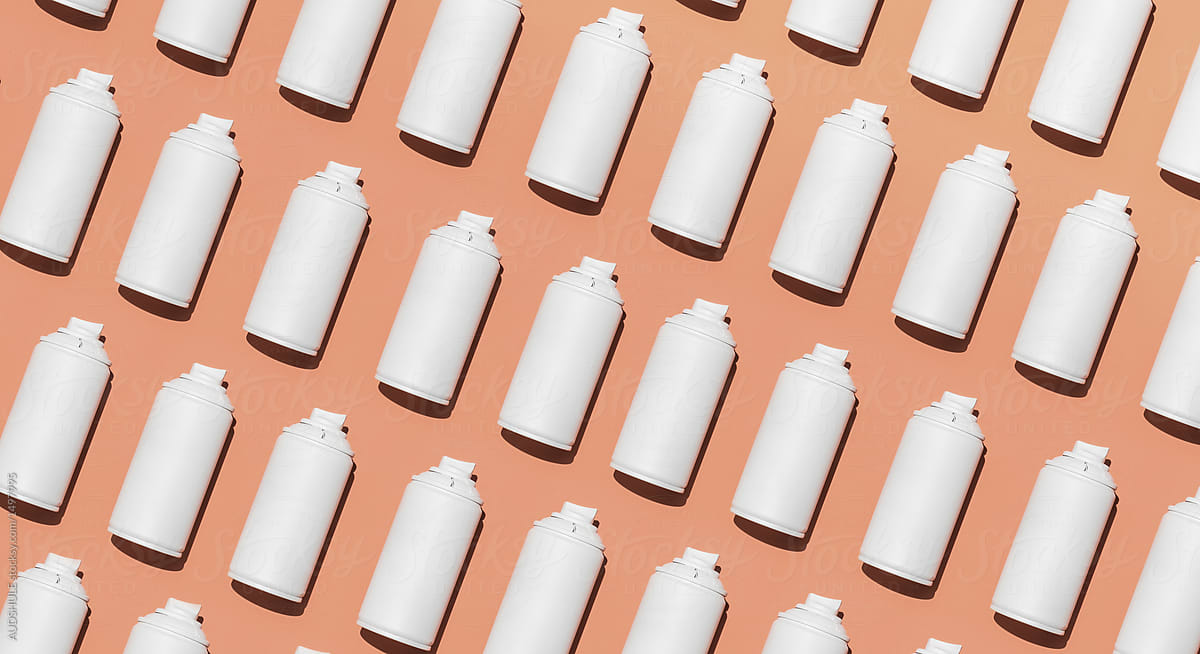 "Pattern Of Spraycans" by Stocksy Contributor "AUDSHULE" - Stocksy