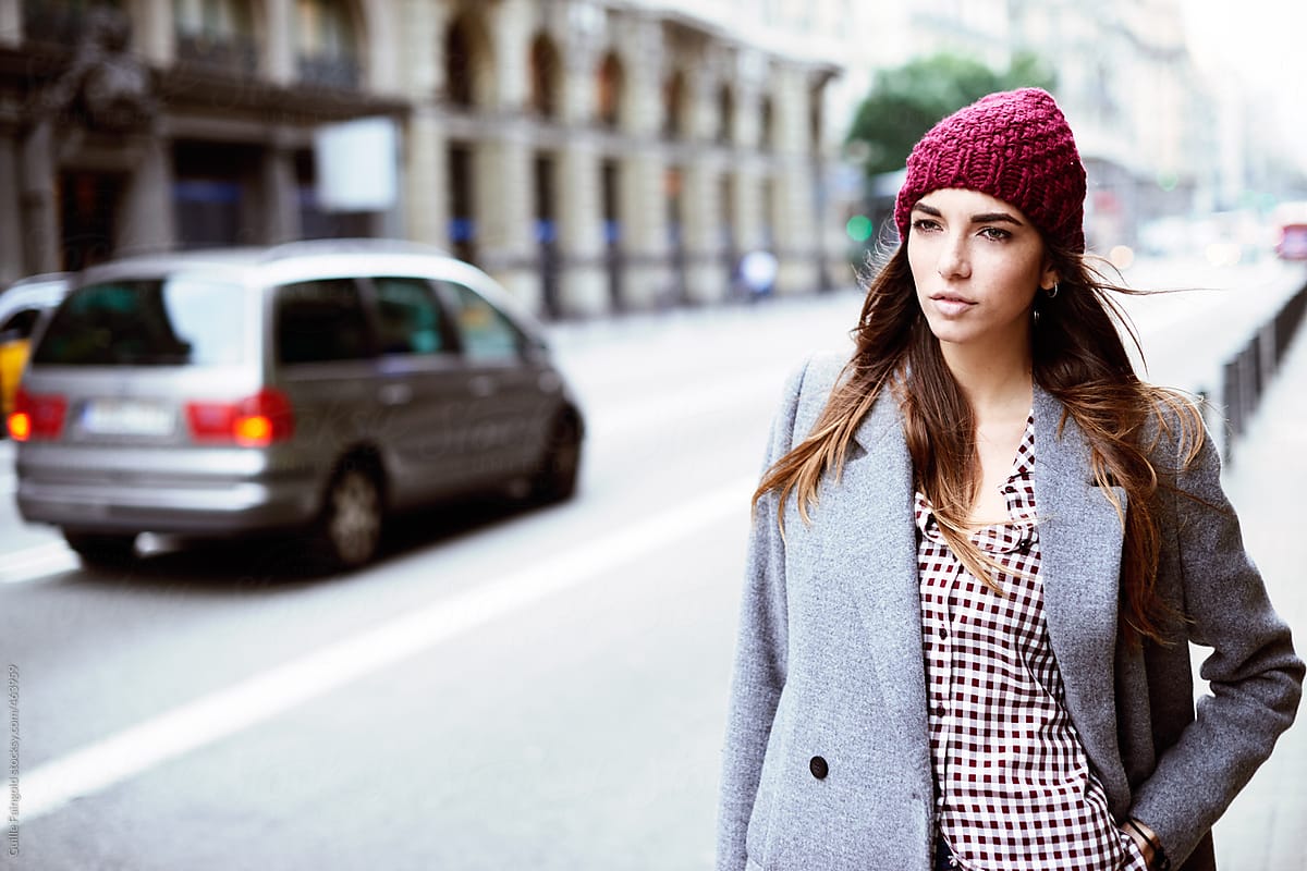 "Stylish Female Standing On Sidewalk" by Stocksy Contributor "Guille ...