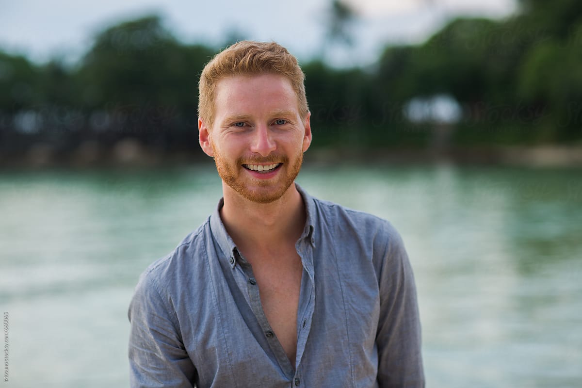 "Portrait Of A Ginger Man At The Beach" by Stocksy Contributor "Mosuno ...