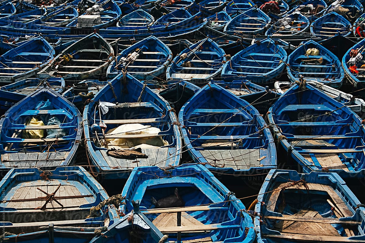 "Blue Boats" by Stocksy Contributor "Luis Velasco" - Stocksy
