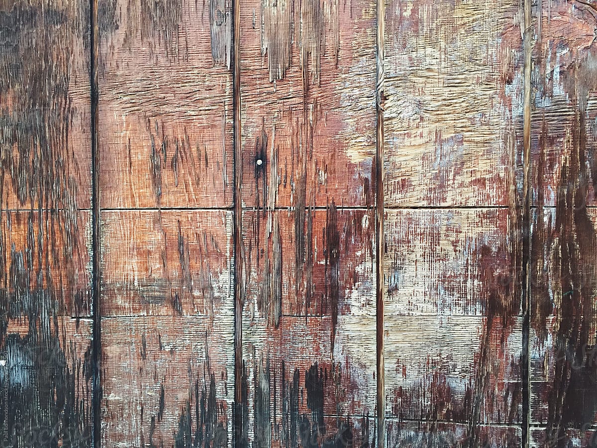 "Peeling Paint On Piece Of Old Wood, Close Up" by Stocksy Contributor ...