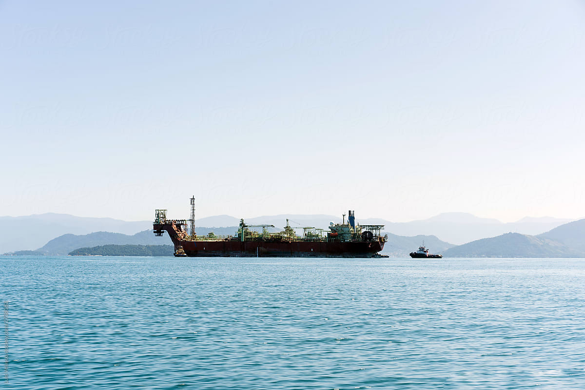 "Container Ship On The Sea." by Stocksy Contributor "Luis Velasco ...