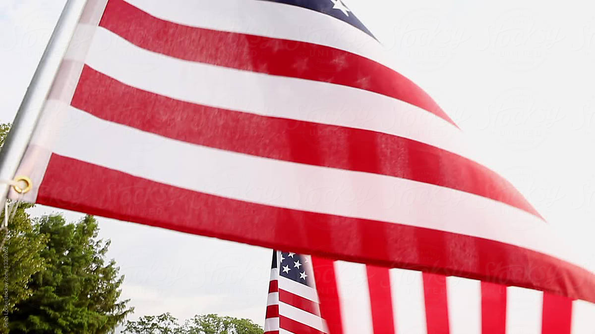 "Patriotic Display Of Flags In St. Louis" by Stocksy Contributor "Sean ...