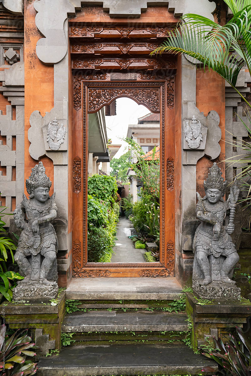 Balinese House Entrance Bali House Entrance Hi Res Stock Photography