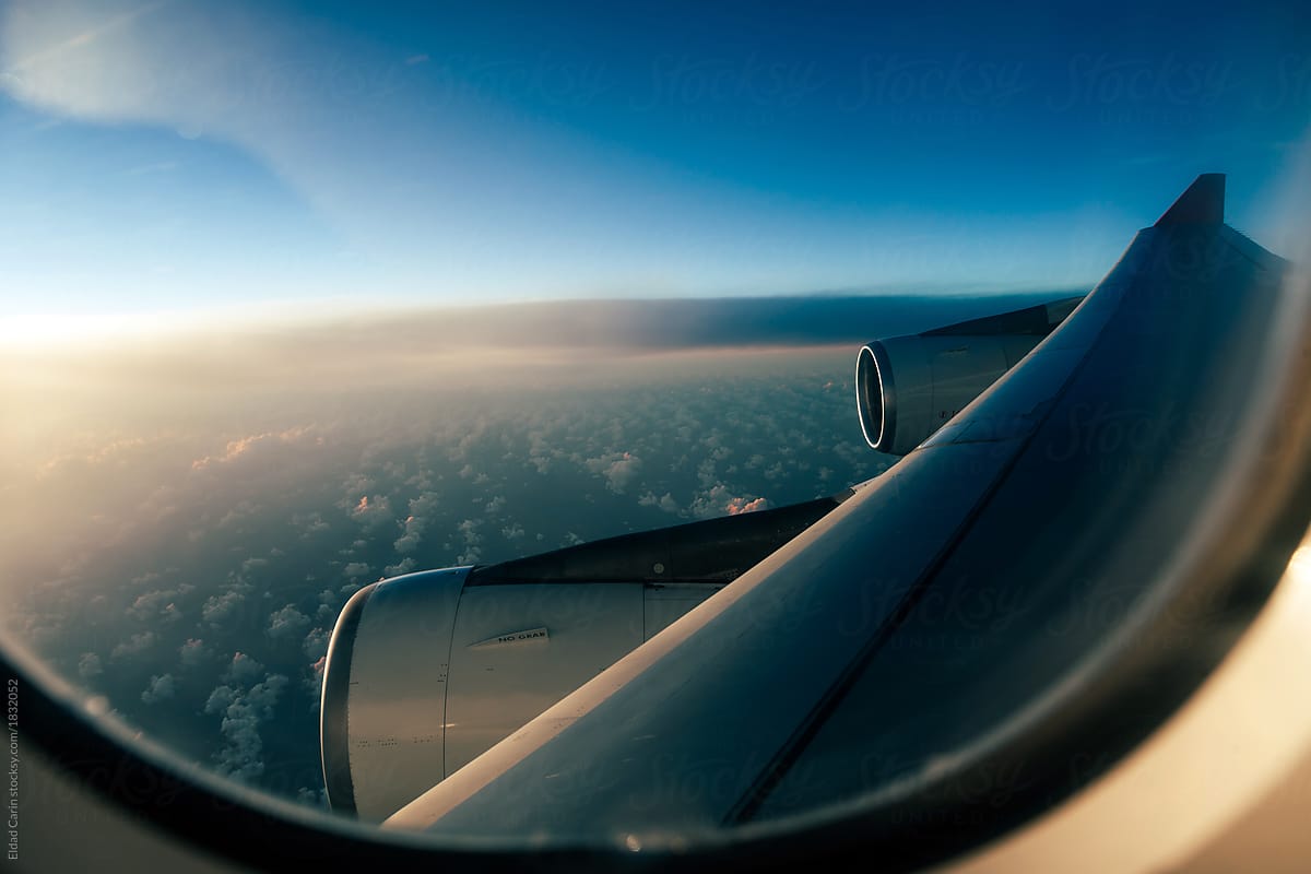 "Airplane Wing In The Sky" by Stocksy Contributor "Eldad Carin" - Stocksy