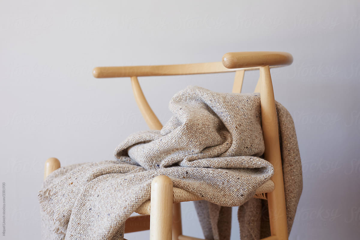"Wood Seat With Wool Blanket" by Stocksy Contributor "Miquel Llonch ...