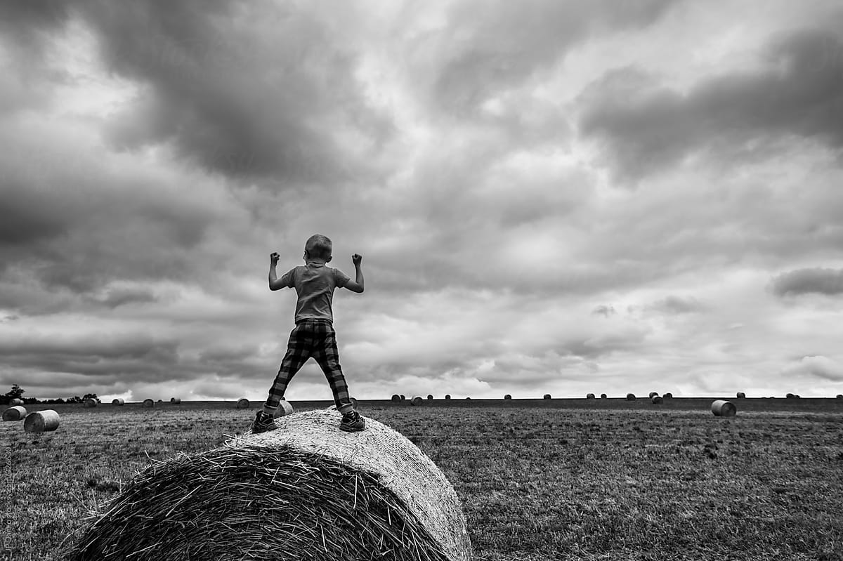 "Black And White Boy Threatening Storm Clouds" by Stocksy Contributor ...