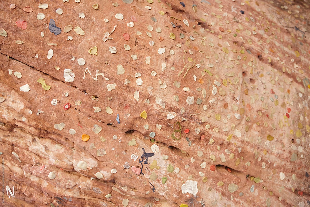 "Close Up Of Gum Left On Rocks" by Stocksy Contributor "Amy Covington ...