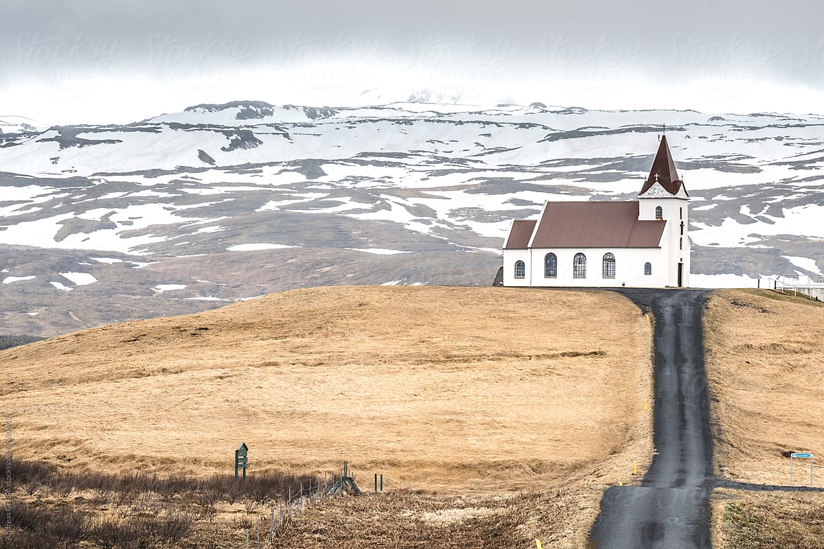 "Lonely Icelandic Church" by Stocksy Contributor "Andreas Gradin" - Stocksy