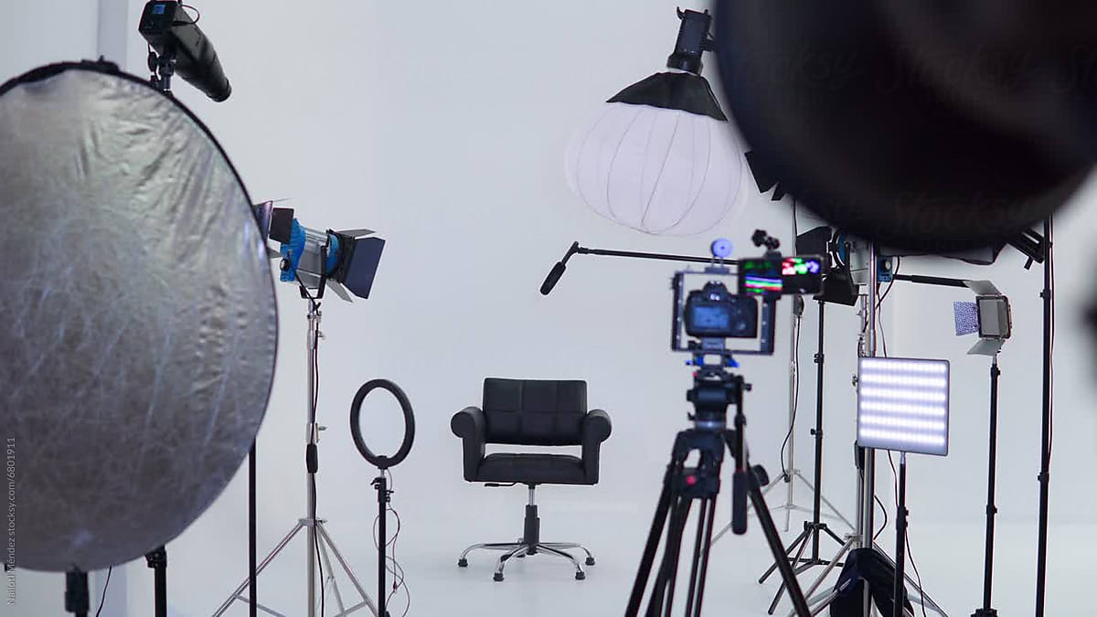 "Professional Film Studio Set For Interview Recording" by Stocksy ...