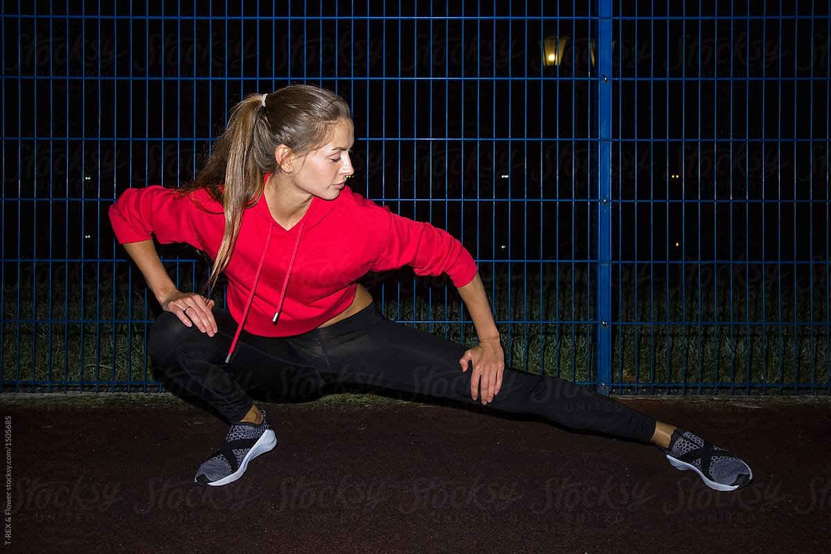"Woman Working Out At Night" by Stocksy Contributor "Danil Nevsky ...