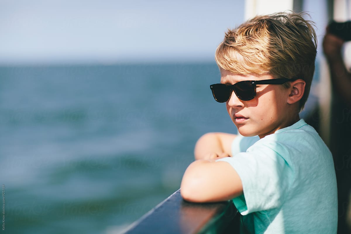 "Portrait Of A Boy Looking At The Ocean From A Boat" by Stocksy ...