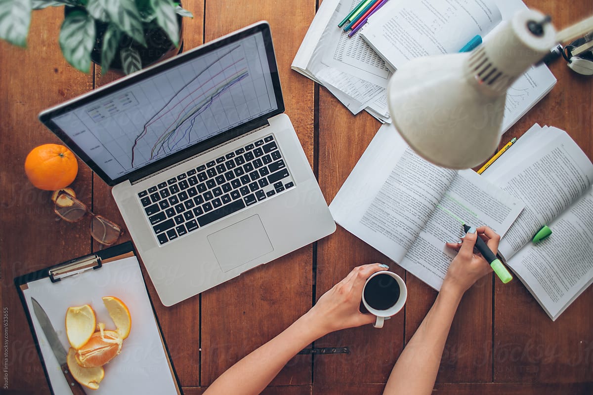 "Working Table From Above." by Stocksy Contributor "Studio Firma" - Stocksy