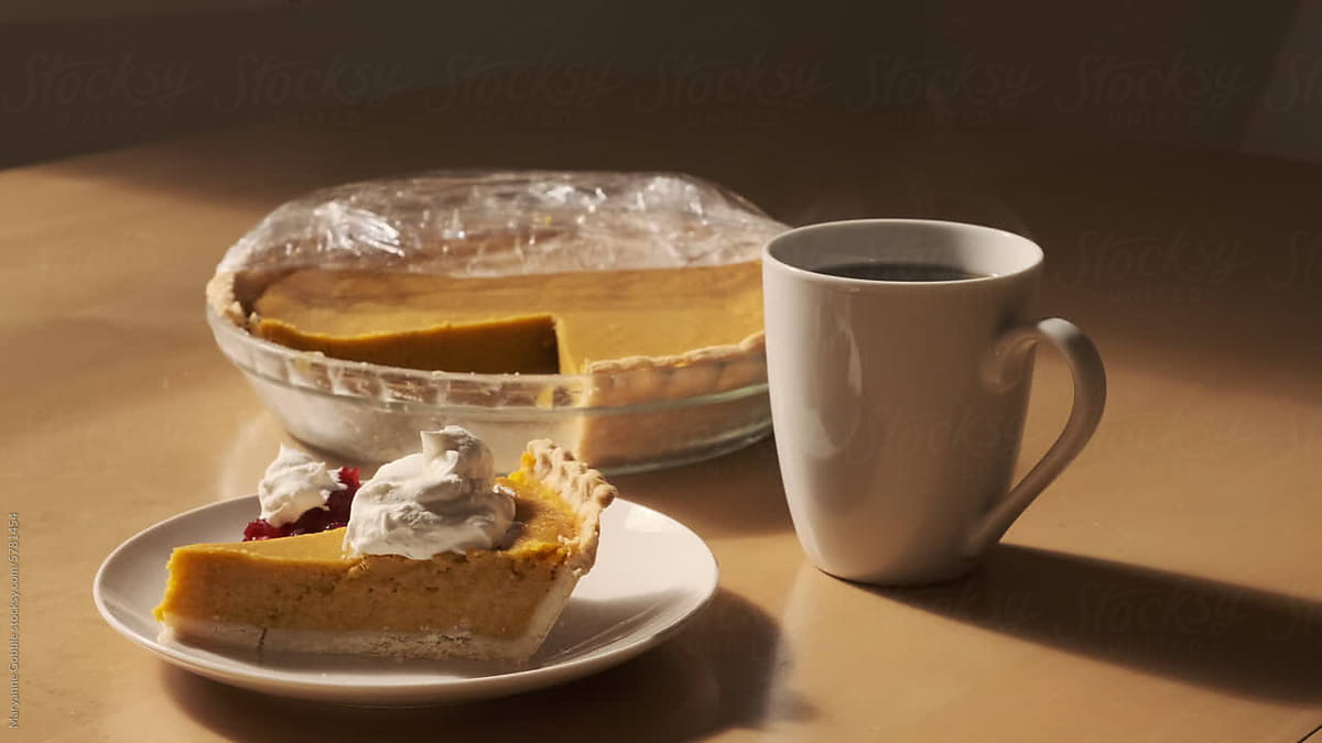 "Leftover Holiday Pie And Coffee For Breakfast" by Stocksy Contributor ...