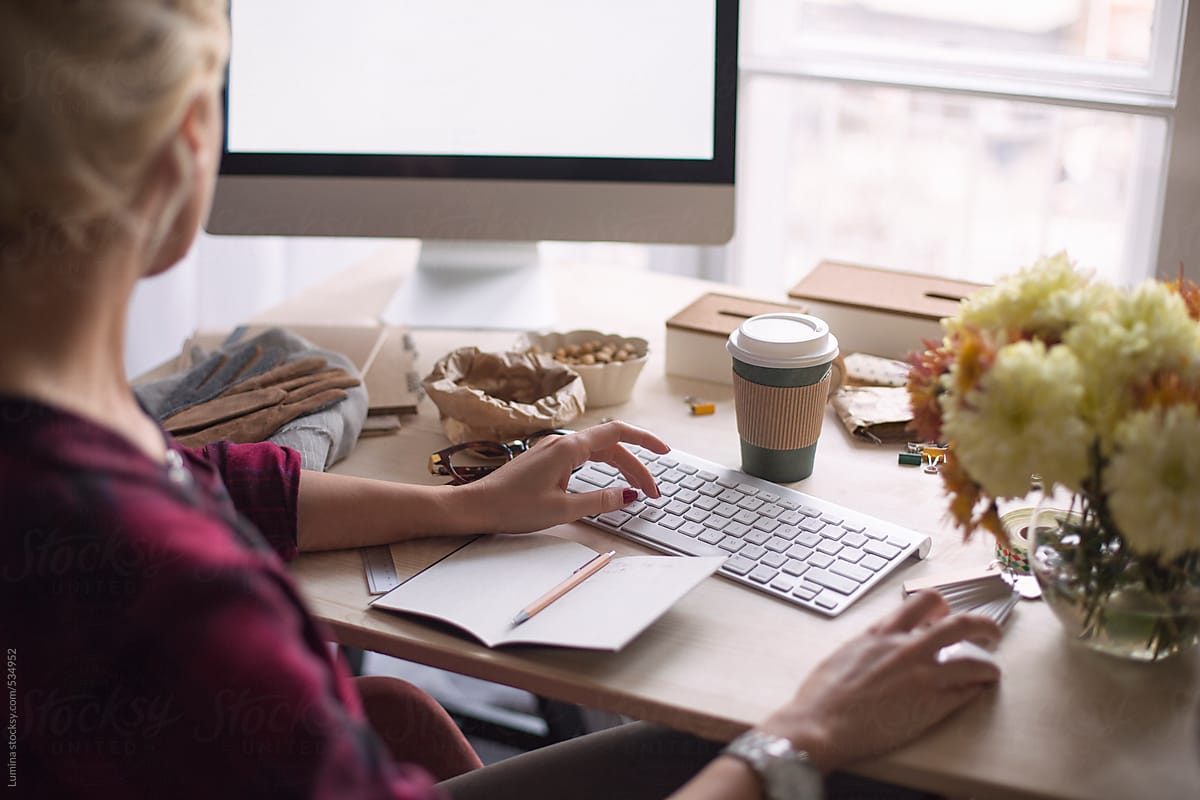 "Businesswoman Working On A Desktop Computer" by Stocksy Contributor ...