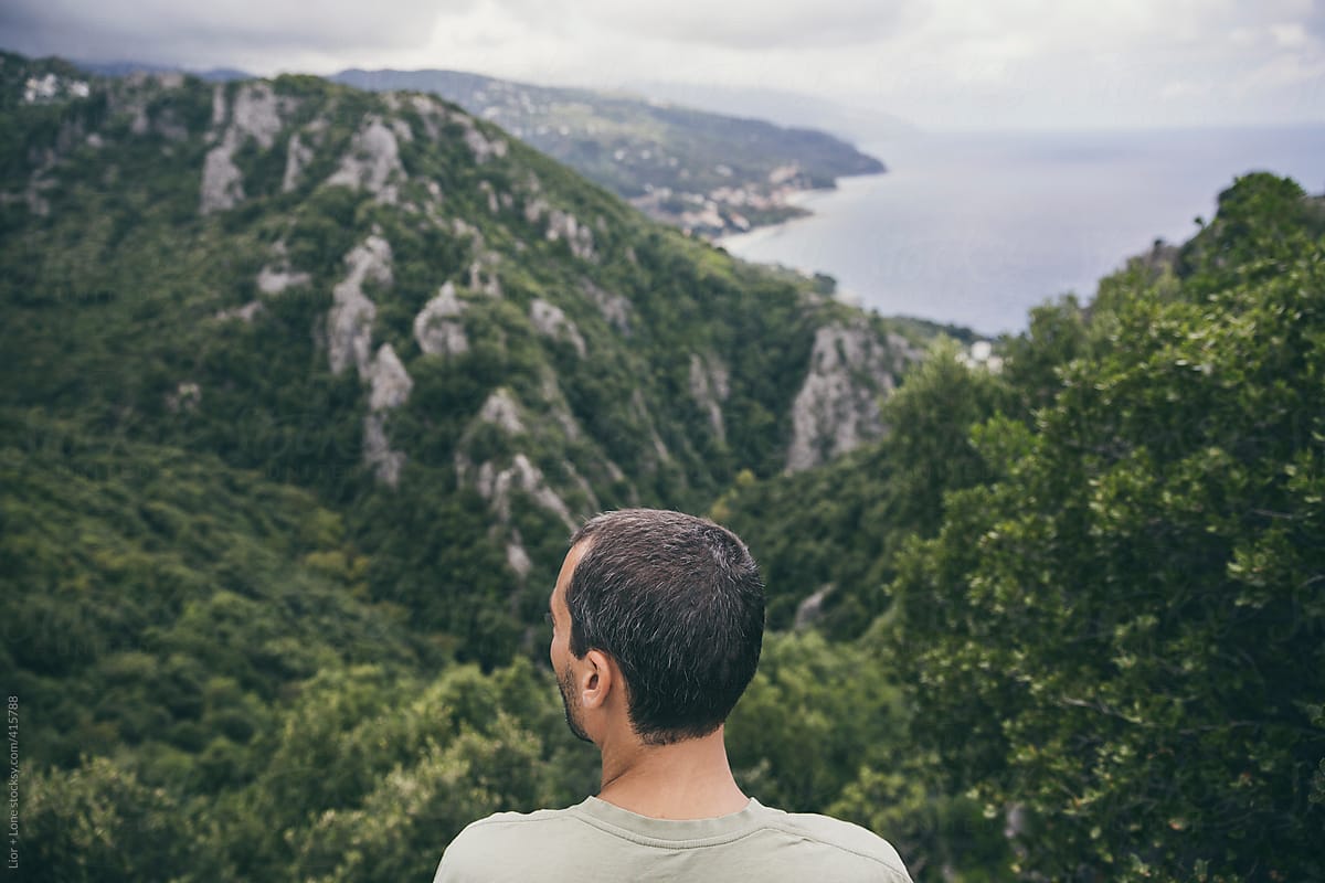 "Man Standing Watching View From A Mountain" by Stocksy Contributor ...