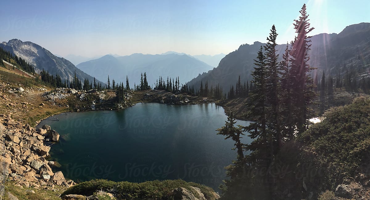 "View Of Pristine Alpine Lake At Dusk, Central Cascades, WA" by Stocksy ...