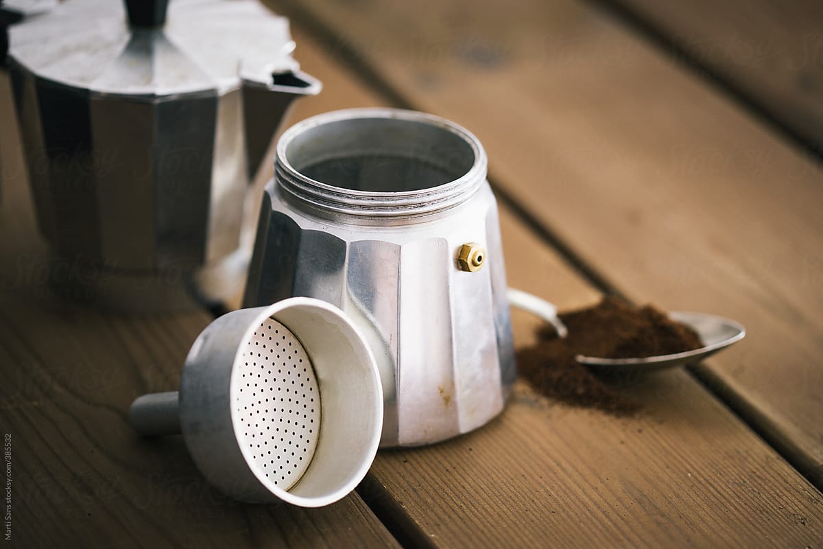 "Disassembled Italian Coffee Maker" by Stocksy Contributor "Martí Sans ...
