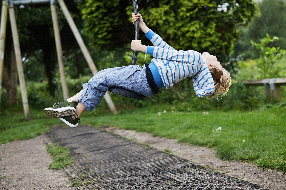 "Child On A Zip Wire In The Park" by Stocksy Contributor "Sally ...