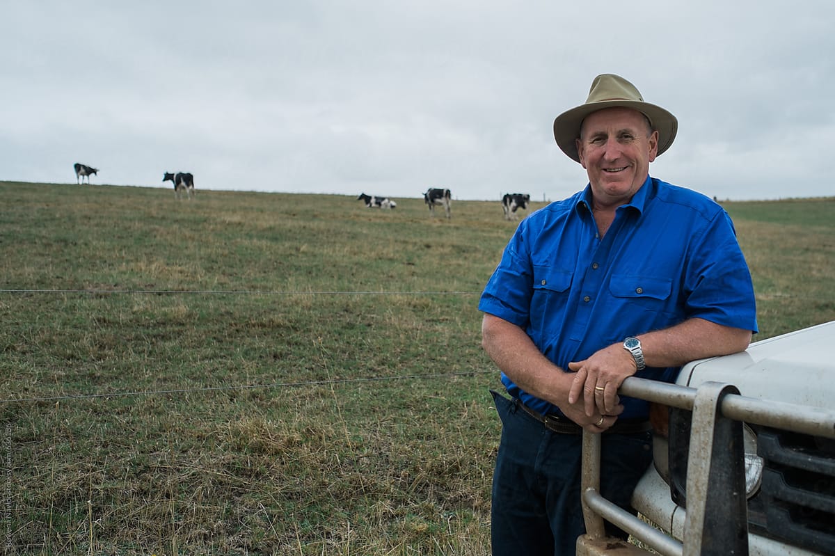 "Dairy Farmer On His Dairy Farm" by Stocksy Contributor "Rowena Naylor ...