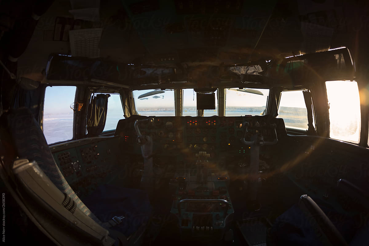 "Cockpit Of A Cargo Airplane" by Stocksy Contributor "Alice Nerr" - Stocksy