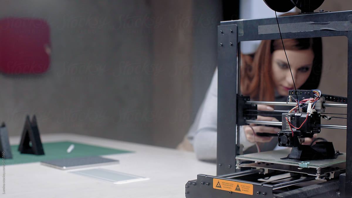 "Woman Designer Standing By The 3D Printer" by Stocksy Contributor ...