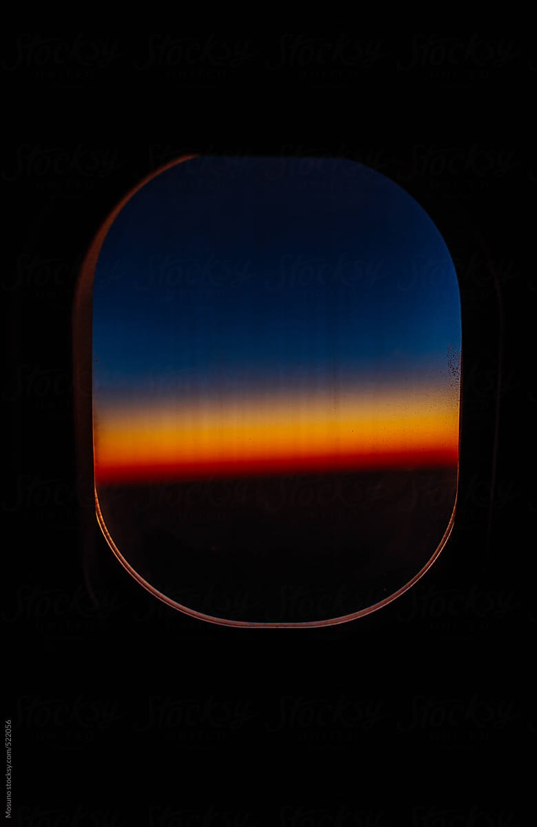"Beautiful Sunset Through The Airplane Window" by Stocksy Contributor ...