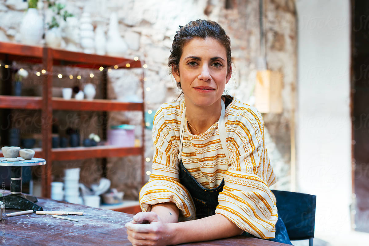 "Portrait Of A Potter In Her Studio." by Stocksy Contributor ...