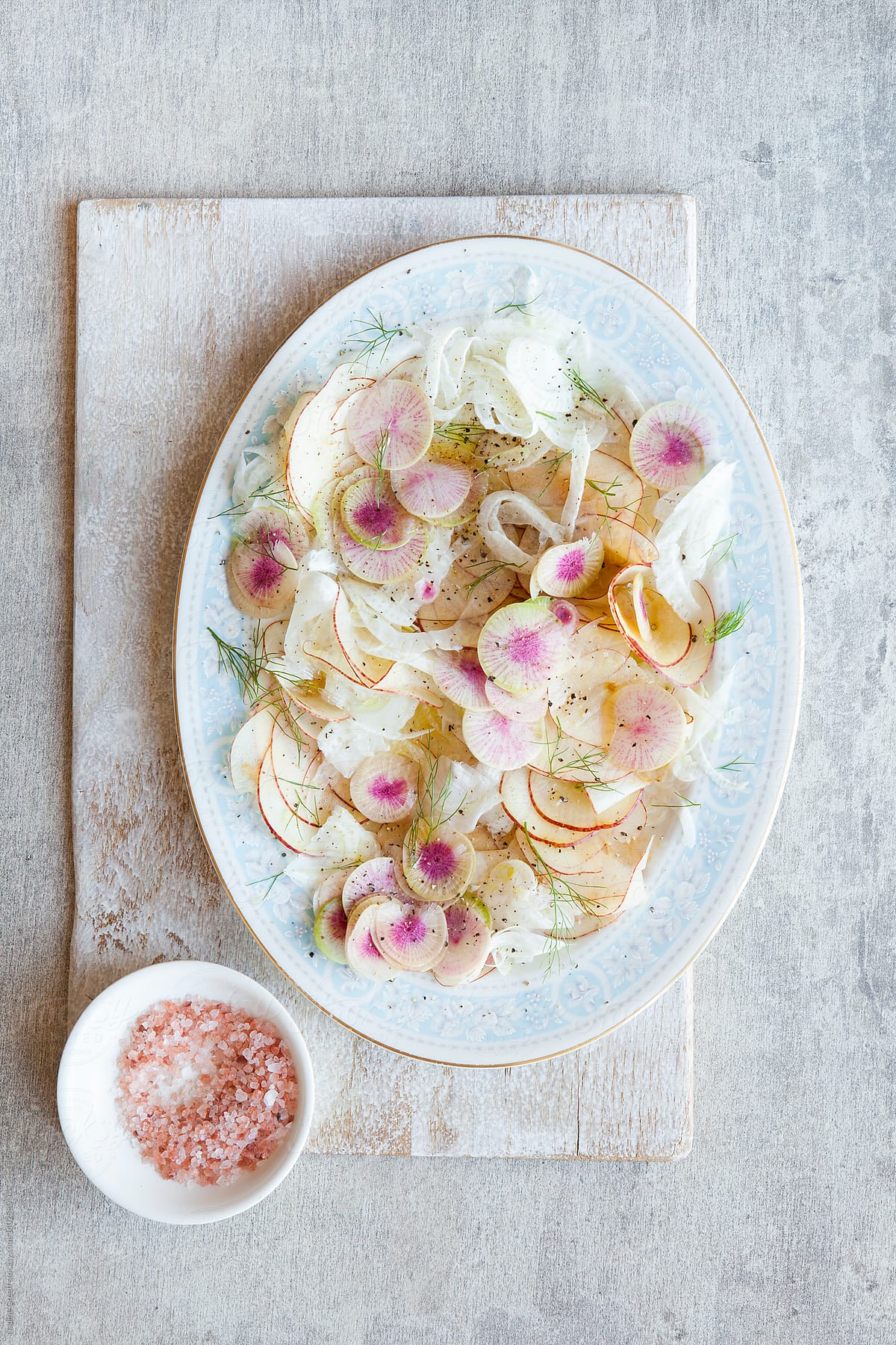 "Shaved Fennel, Apple And Radish Salad" by Stocksy Contributor "Nadine ...