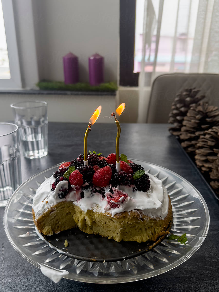 "Cut Home Made Cake" by Stocksy Contributor "Deepa Shrestha" - Stocksy