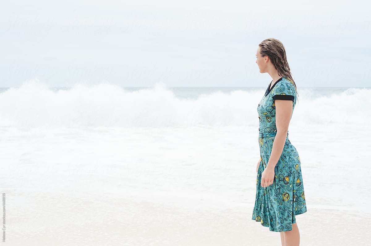"Women Grieving On A Beach" by Stocksy Contributor "Helene Cyr" - Stocksy