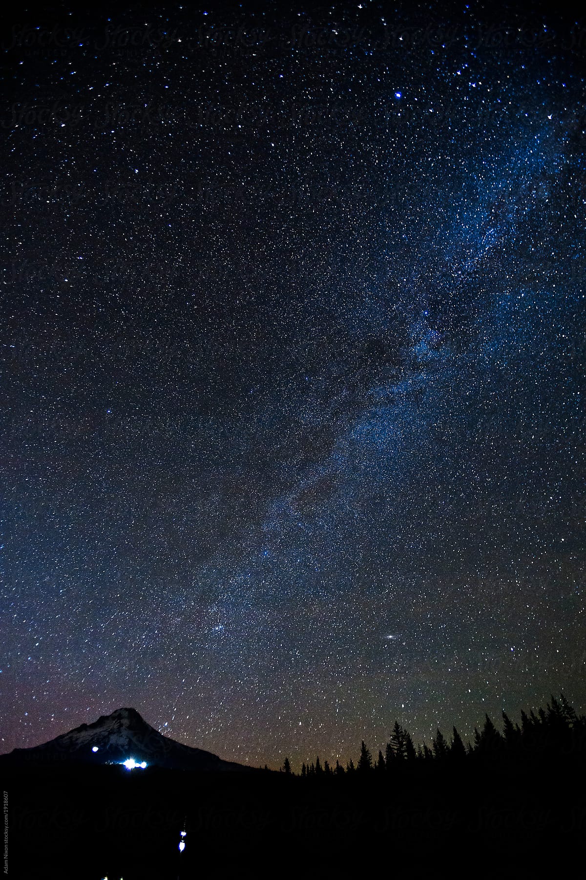 "Mount Hood And Trillium Lake At Night" by Stocksy Contributor "Adam ...