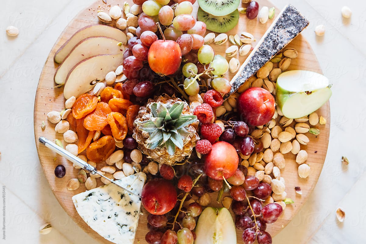 "Fruit, Cheese, And Nut Plate" by Stocksy Contributor "Jayme Burrows ...